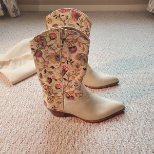 Anthropologie | Shoes | Momo New York Embroidered Western Boots X Bhldn ...